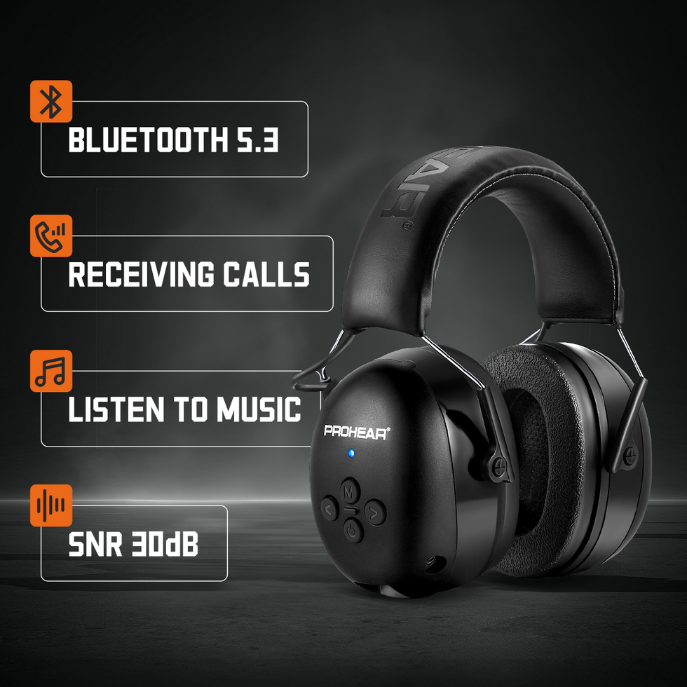 PROHEAR Bluetooth Hearing Protection for Mowing, Construction, Noisy ...
